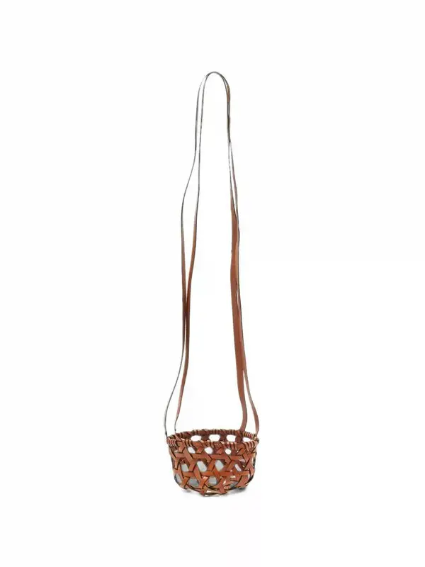 Loewe Candle Woven Leather Basket Bag
