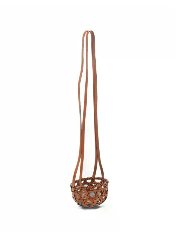 Loewe Candle Woven Leather Basket Bag