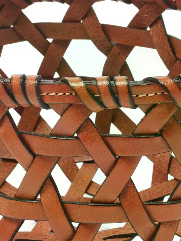 Loewe Candle Woven Leather Basket Bag