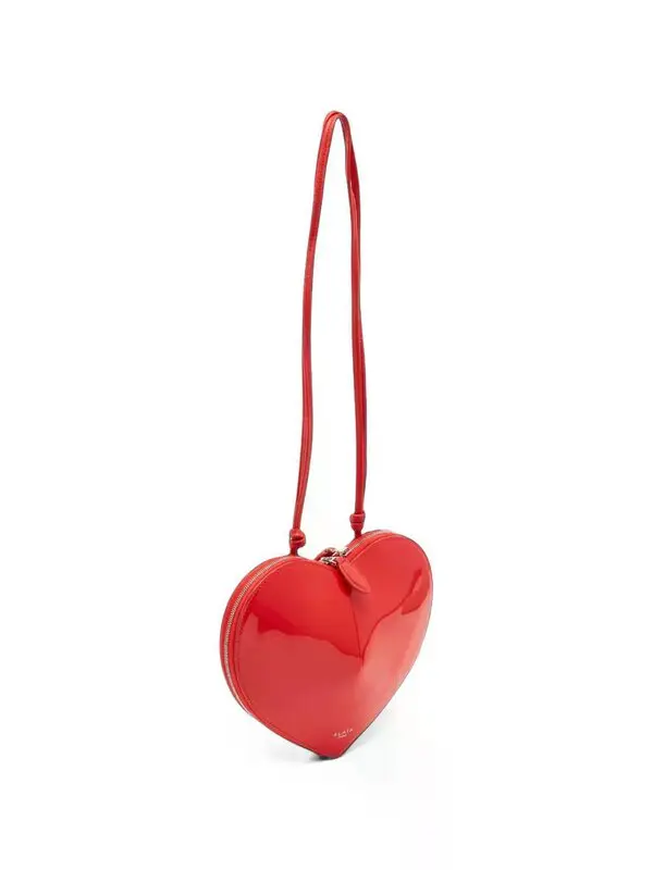 Alaïa Le Coeur Patent Leather Shoulder Bag - Red