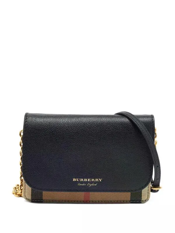 Burberry Hampshire Checked Cross Body Bag - Black