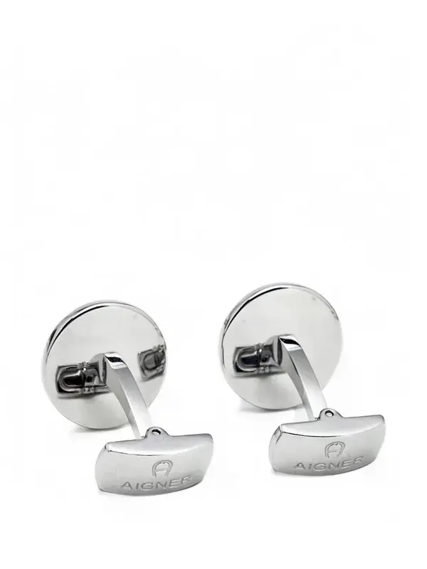 AIGNER Logo Enamel Cufflinks