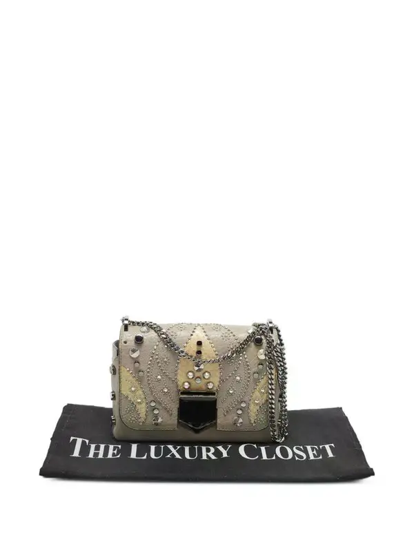 JIMMY CHOO Lockett City Embellished Shoulder Bag