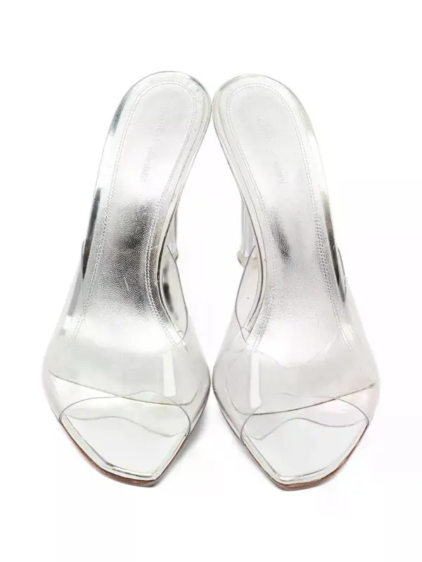 Amina Muaddi Alexa Transparent Sandals