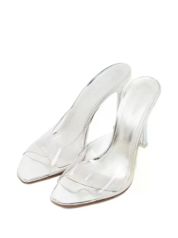 Amina Muaddi Alexa Transparent Sandals