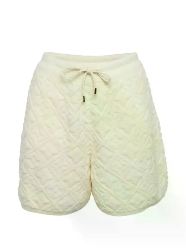 LOUIS VUITTON Monogram Embossed Shorts - Neutrals
