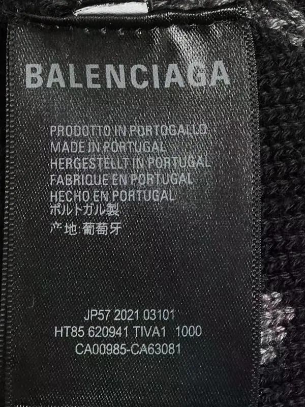 Balenciaga Monogram Rib-knit Sweater