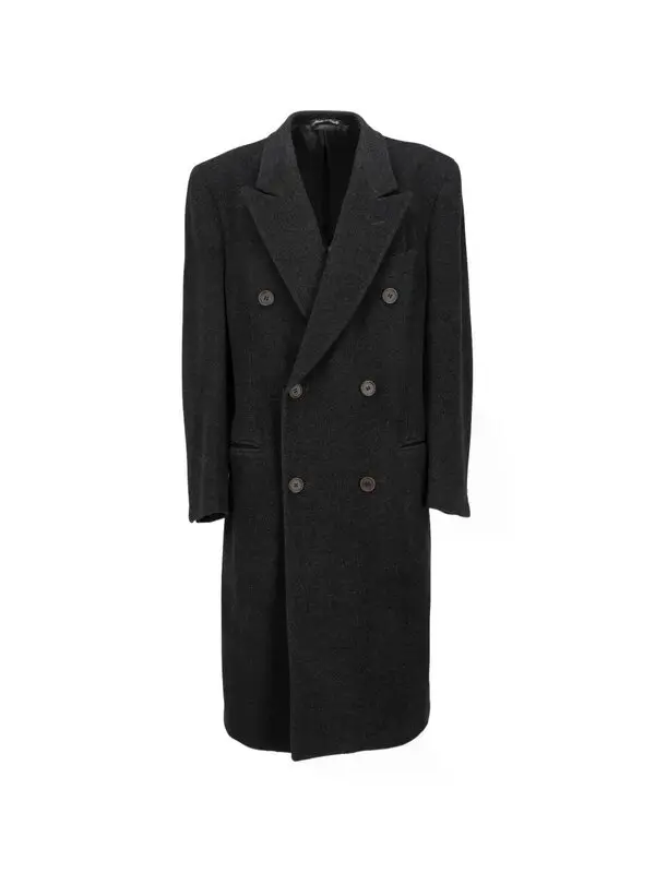 Giorgio Armani Double-breasted Peak-lapels Coat - Grey