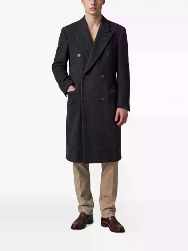 Giorgio Armani Double-breasted Peak-lapels Coat