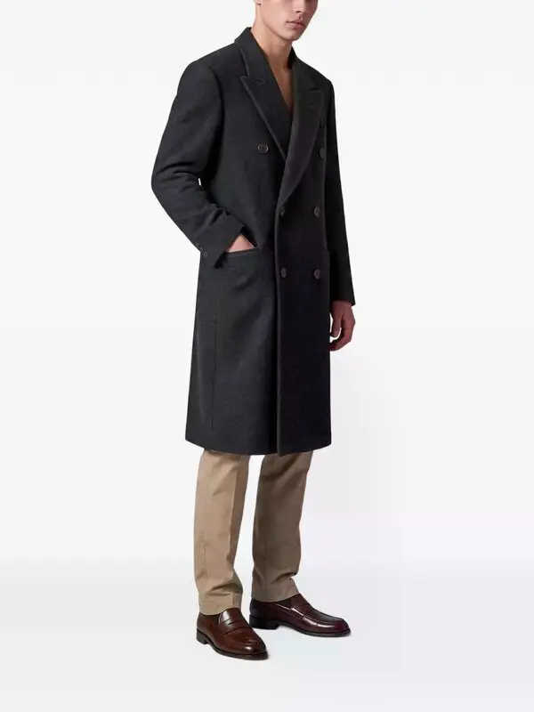 Giorgio Armani Double-breasted Peak-lapels Coat