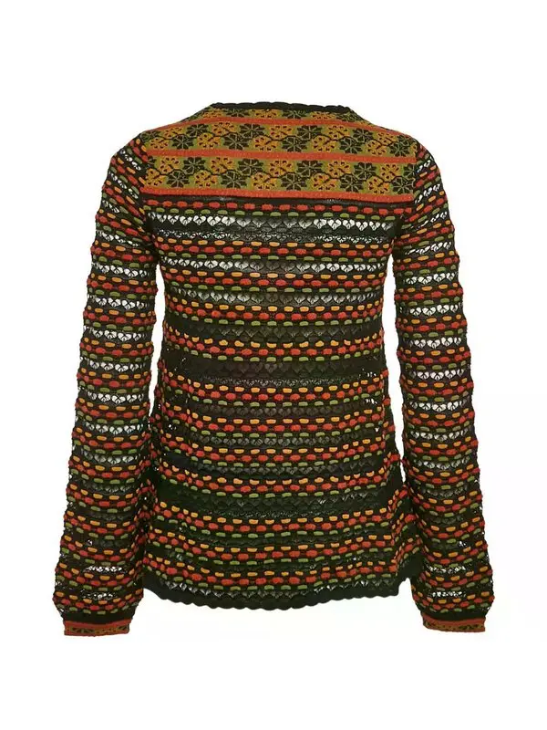 Missoni Perforated Floral-knit Top