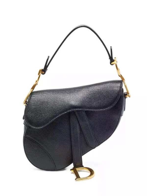 Dior 2021 Saddle Leather Shoulder Bag - Black