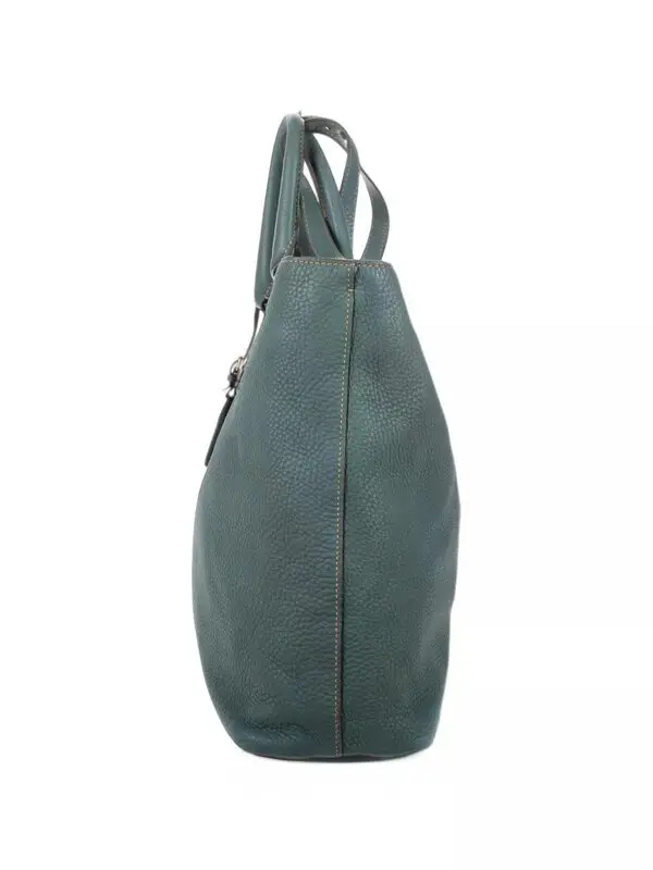Prada Luggage-tag Leather Tote Bag