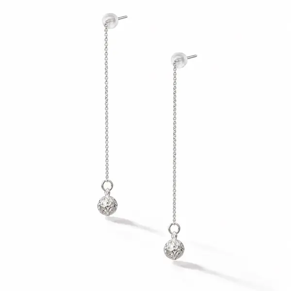 YIEON Lucky Beads Fine Filigree Threader Earrings