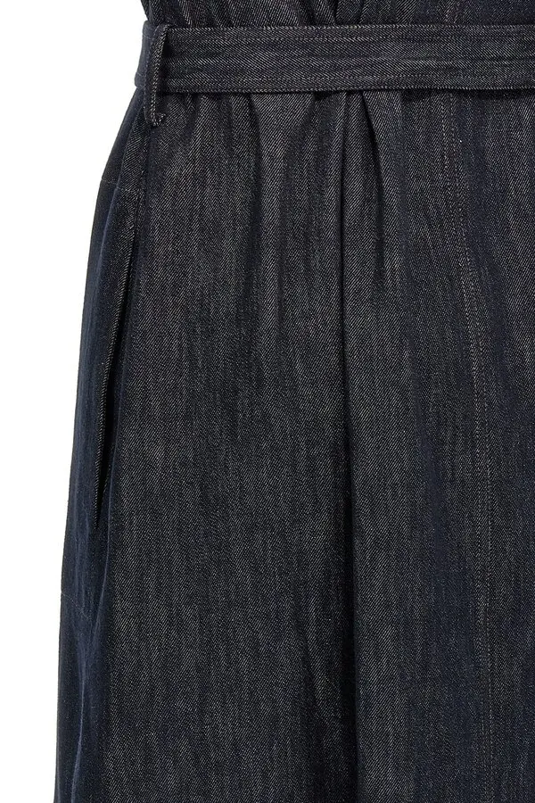 Brunello Cucinelli Belted Denim Dress