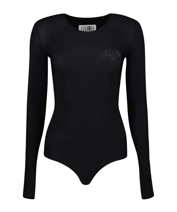 MAISON MARGIELA Crewneck Long-sleeved Jumpsuit - Black