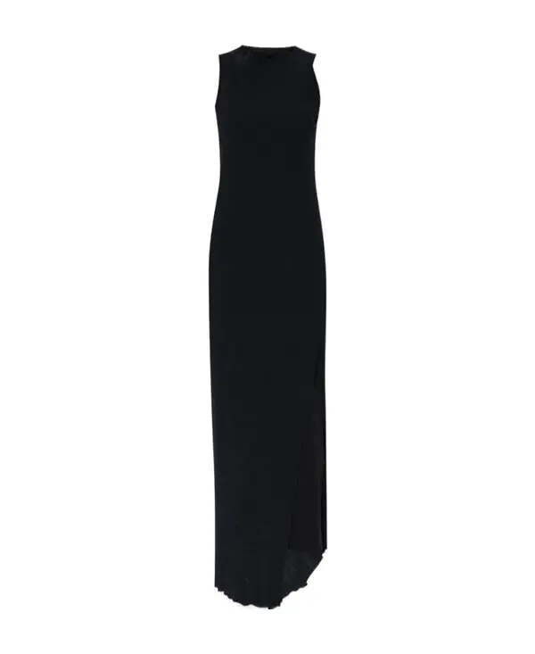 MAISON MARGIELA Asymmetric Draped Knitted Dress - Black