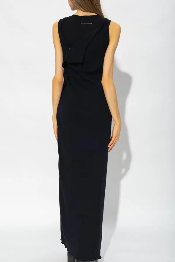 MAISON MARGIELA Asymmetric Draped Knitted Dress