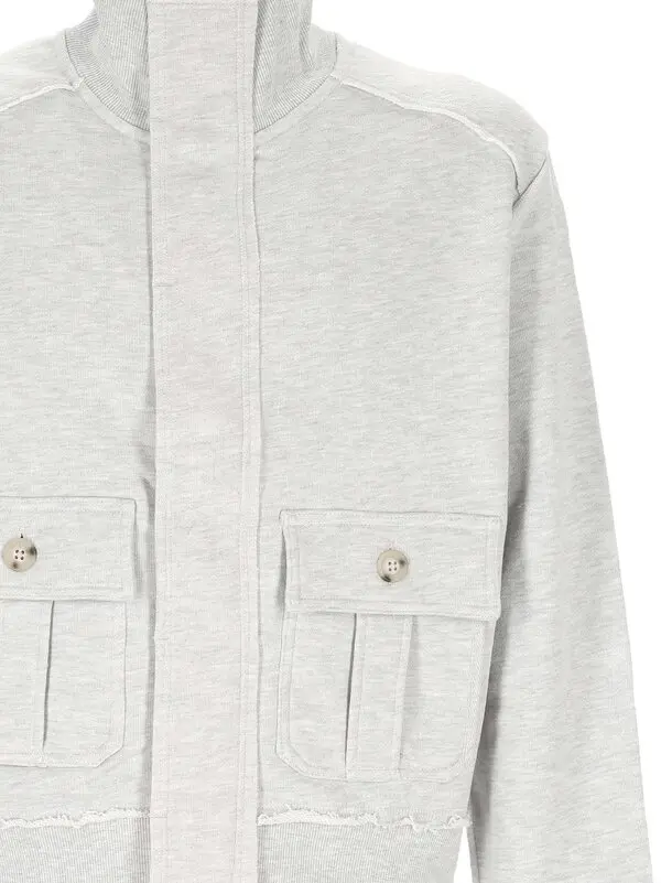 ENTIRE STUDIOS Supply Button-pocket Zip-up Sweatshirt
