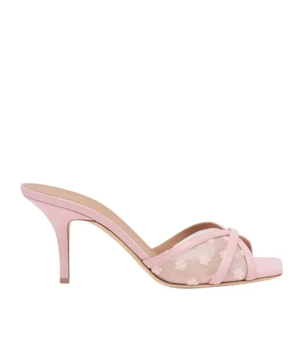 MALONE SOULIERS Perla Floral-embroidered Sandals