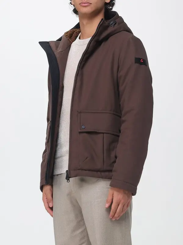 Peuterey Dougal Short Nylon Windbreaker Jacket With Hood And Primaloft® Padding