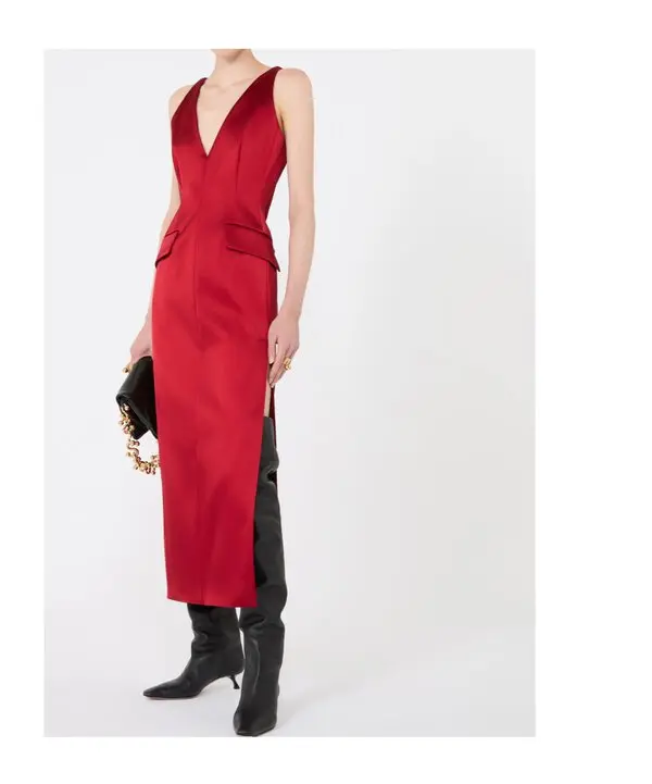 Sportmax Extra V-neck Long Dress