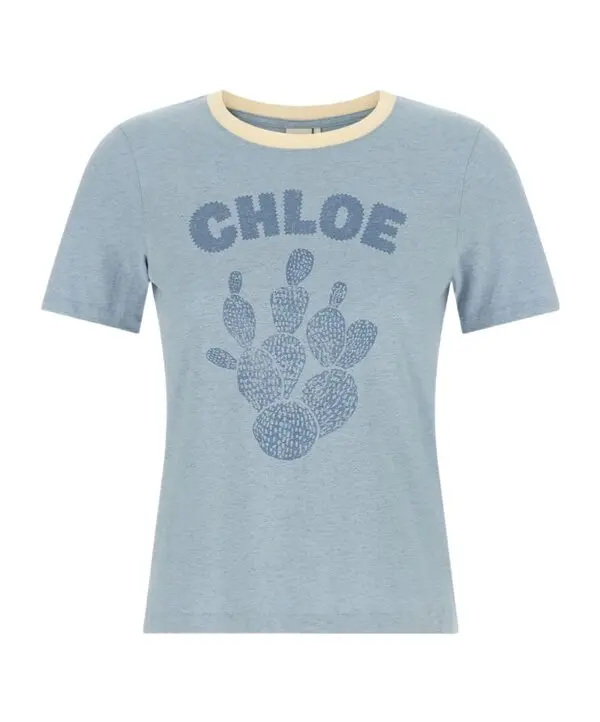 Chloé Graphic Print T-shirt - Gray