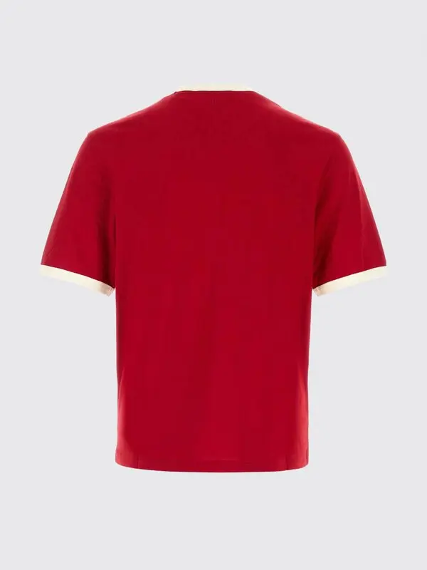 AMI Paris Crewneck Cotton T-shirt With Contrasting Logo And Trim