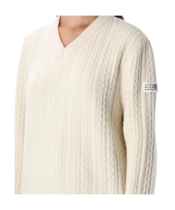 MAISON MARGIELA Long-sleeved V-neck Jumper