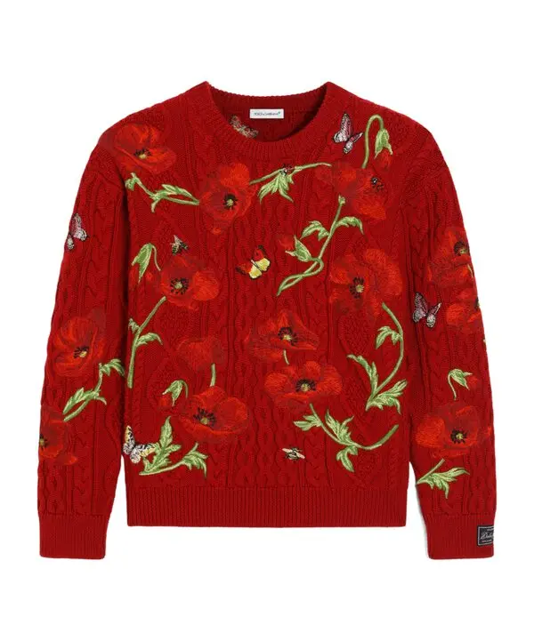Dolce & Gabbana Virgin Wool Pullover - Red
