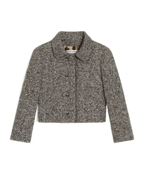 Dolce & Gabbana Birdseye Wool Blend Jacket - Multicolor