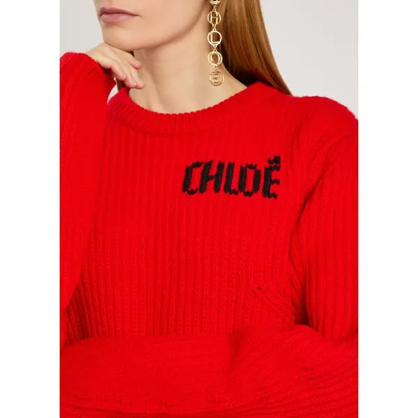 Chloé Wool And Cashmere Blended Knitted Sweater
