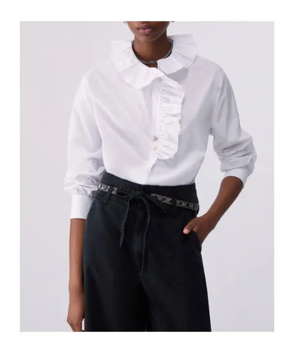 Liu Jo Poplin Shirt With Ruffles