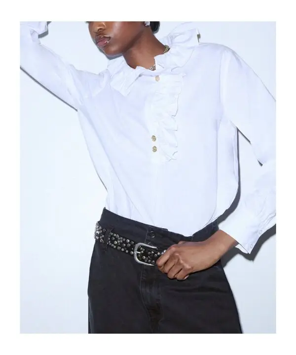 Liu Jo Poplin Shirt With Ruffles