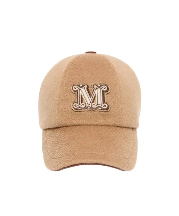 Max Mara Cashmere Double Drap Baseball Cap - Camel