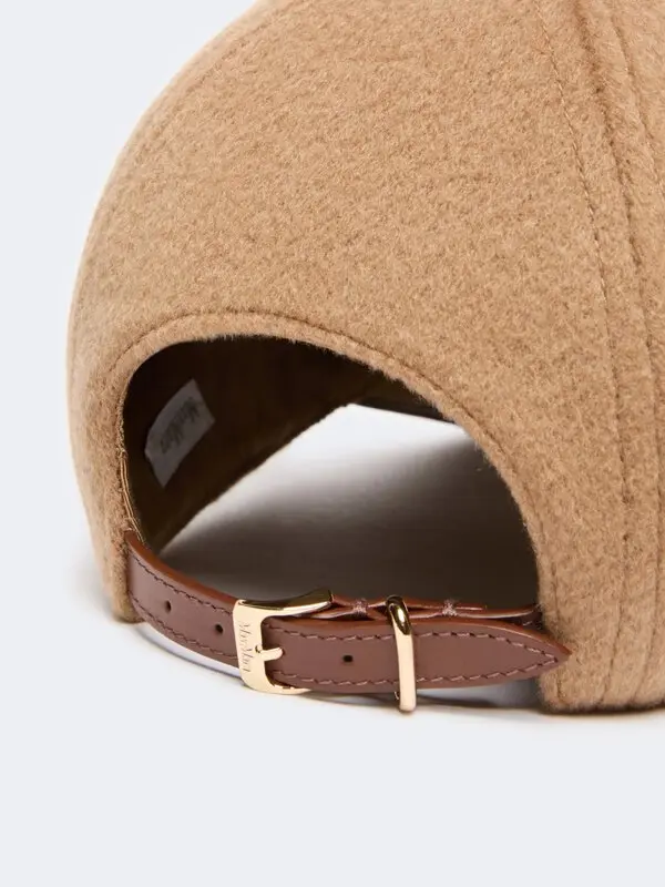 Max Mara Cashmere Double Drap Baseball Cap
