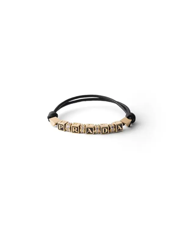 Prada Nappa Leather Bracelet - Black