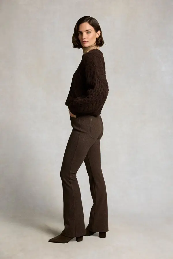 Holland Cooper Contour Heritage Flare Trouser Herringbone