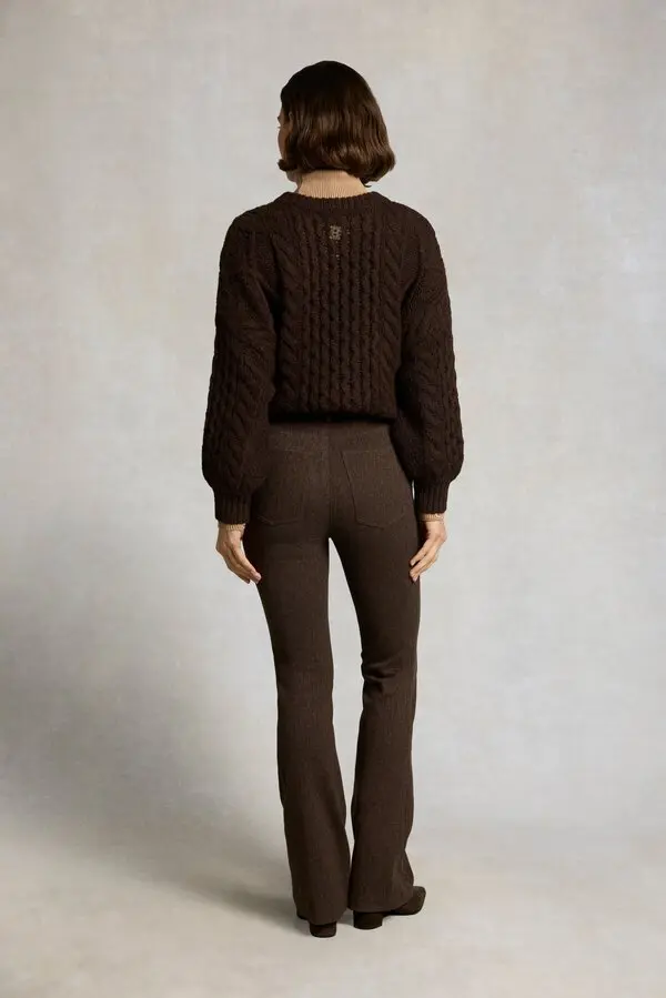 Holland Cooper Contour Heritage Flare Trouser Herringbone