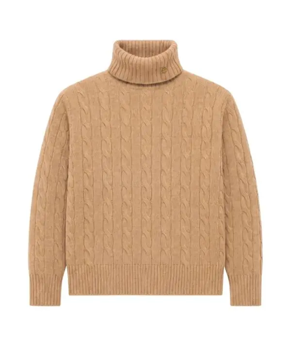 Holland Cooper Eden Roll Neck Knit - Camel