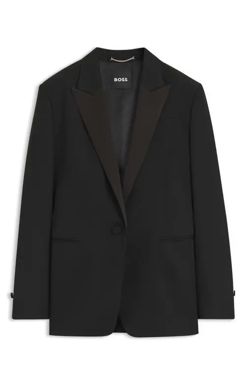 BOSS Peak Lapel Virgin Wool Tuxedo Blazer