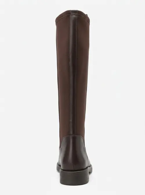 PROLOGUE SHOES Coly Stretch Knee High Boot - Brown