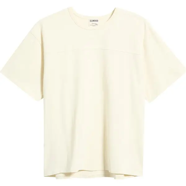 ELWOOD Yoke T-shirt - Egg Shell