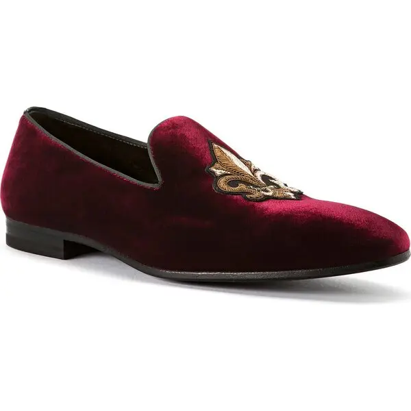 BILLIONAIRE Lily Crest Velvet Loafers