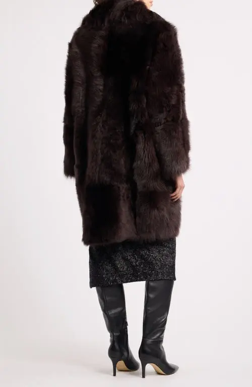 BOSS Soscana Genuine Shearling Midi Coat