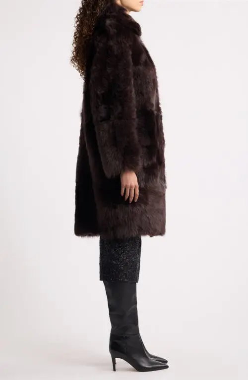 BOSS Soscana Genuine Shearling Midi Coat