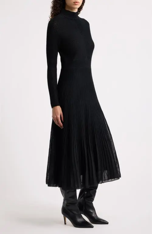 BOSS Felvetta Mock Neck Midi Dress