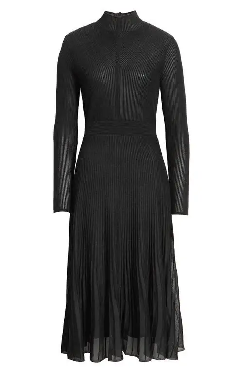 BOSS Felvetta Mock Neck Midi Dress
