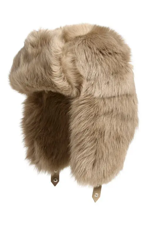 Vince Toscana Genuine Shearling Bomber Hat - Camel