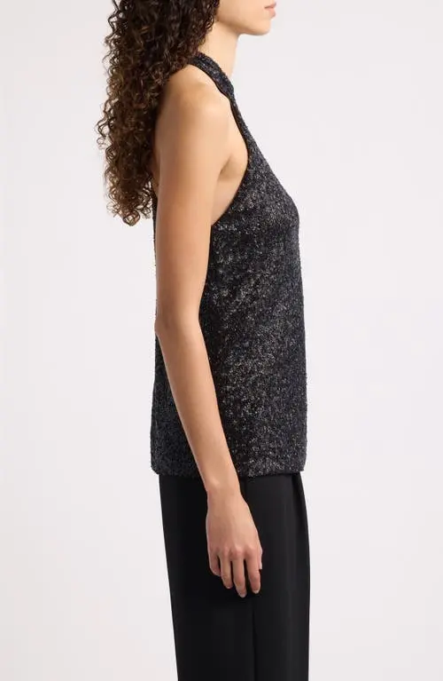 BOSS Enania Sequin Halter Top